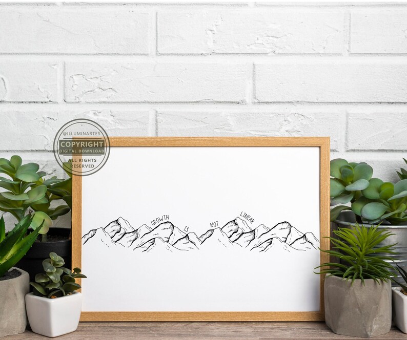 Growth is Not Linear Digital Print | Therapy, Counsellor, Psychologist ...