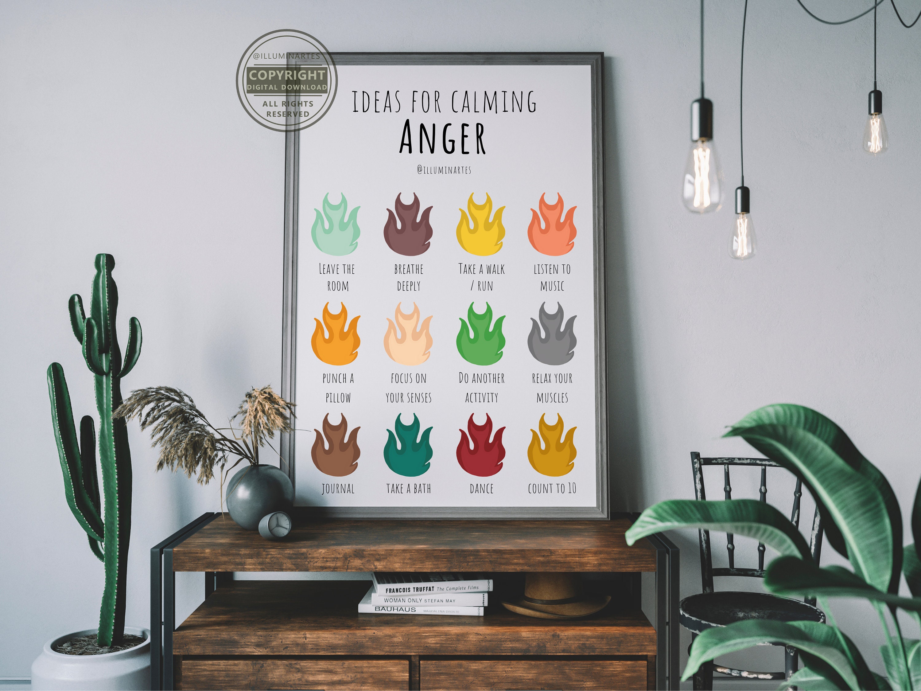 Anger Digital Print | Self-care Poster | Therapy, Counsellor ...
