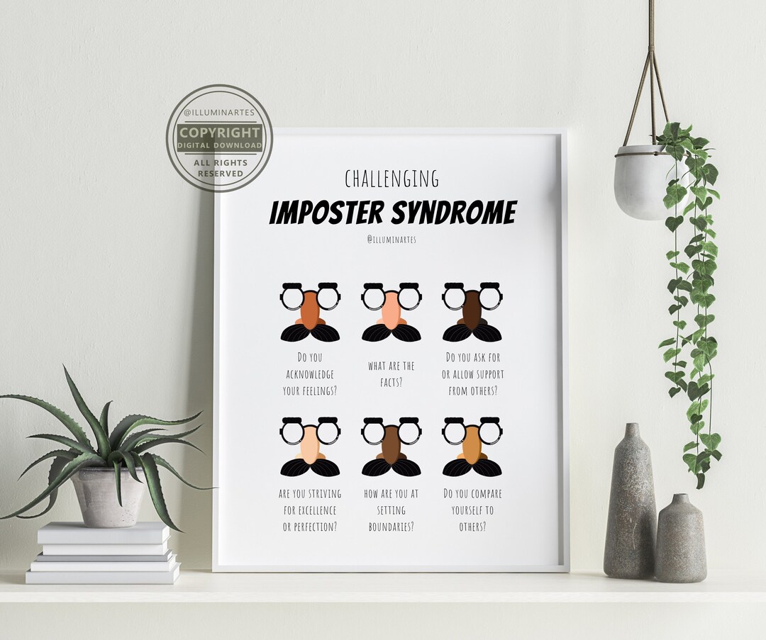 Imposter Syndrome Digital Print | Self-care Poster | Therapy ...