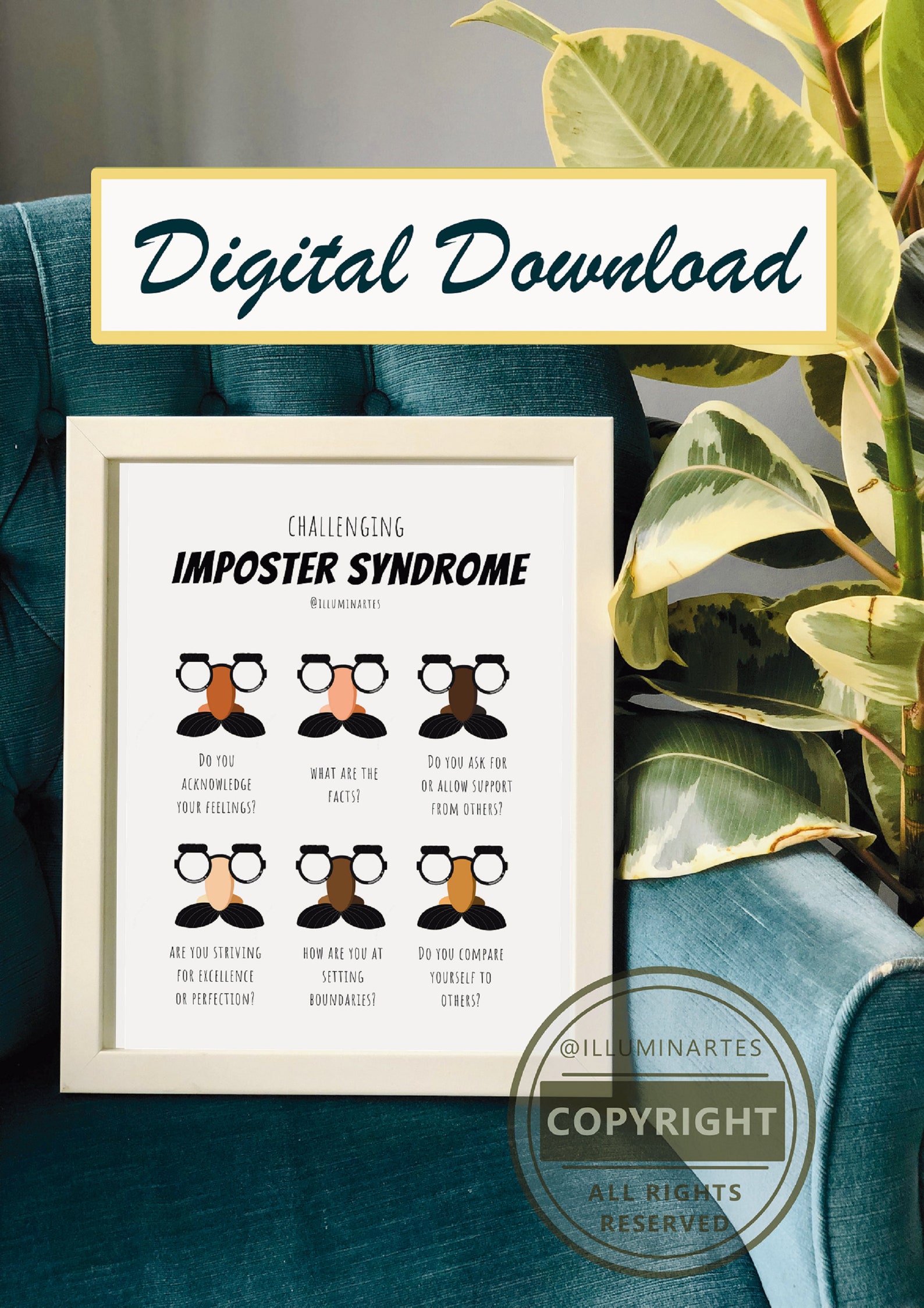 Imposter Syndrome Digital Print Self-care Poster Therapy | Etsy