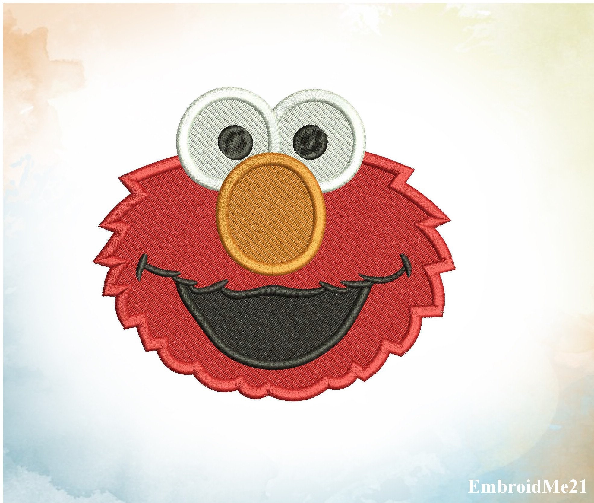 Elmo Fill Stitch Embroidery Design | Etsy