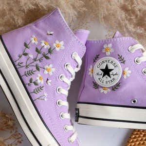 Custom Converse Chuck Taylor Daisy Flower Embroidered Converse Shoes ...
