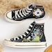 Embroidered Converse Mushroom and Frog, Converse High Tops Chuck Taylor ...
