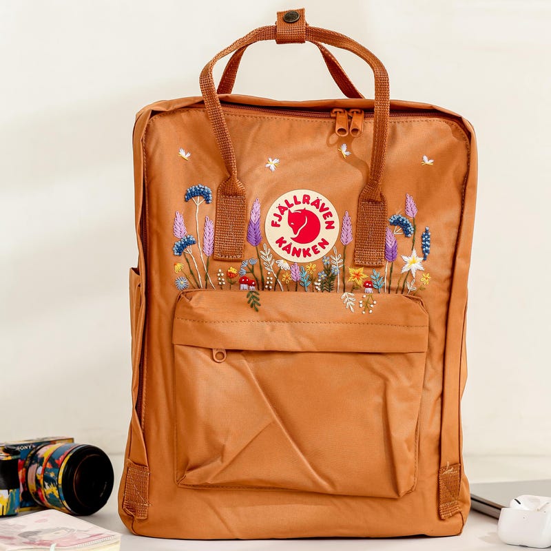 Embroidered Backpack - Etsy