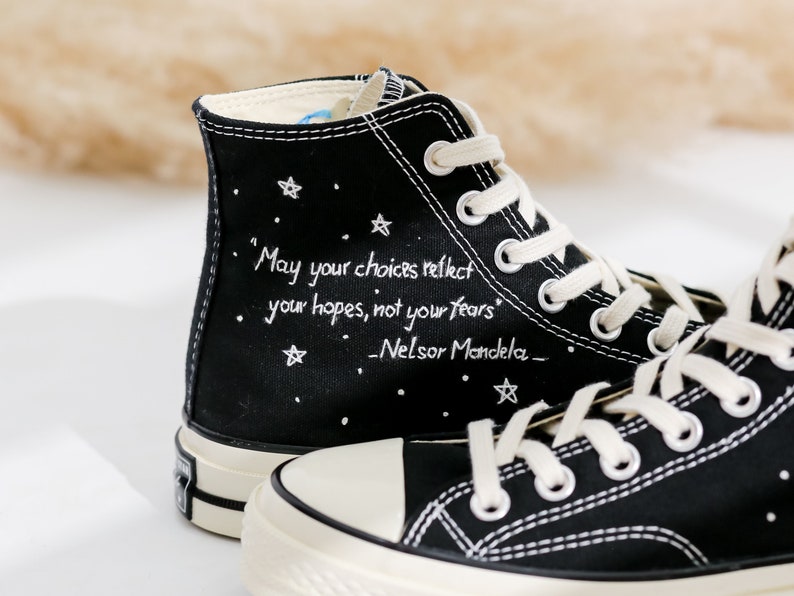 Embroidered Converse, Dolphin Embroidered Shoes Custom, Blue Whale ...