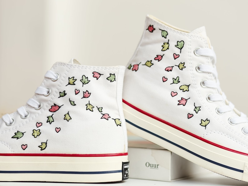 Custom Converse Embroidered Heartstopper Leaves, Bookish Inspired ...