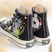 Embroidered Converse Mushroom and Frog, Converse High Tops Chuck Taylor ...