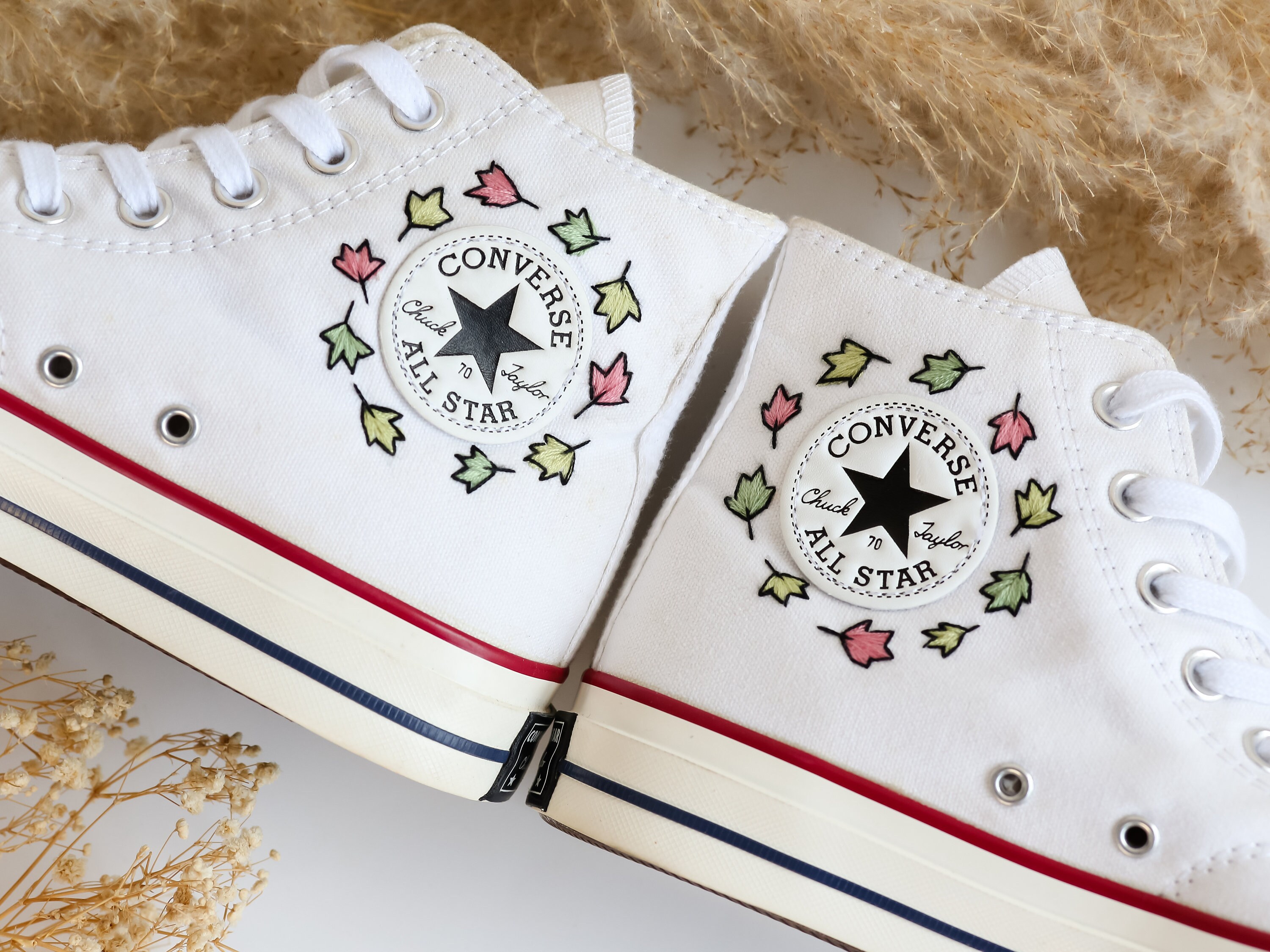 Custom Converse Embroidered Heartstopper Leaves, Bookish Inspired ...
