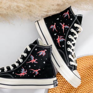 Embroidered Converse High Tops Chuck Taylor, Dragon Embroidered ...