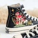 Embroidered Converse Mushroom and Frog, Converse High Tops Chuck Taylor ...
