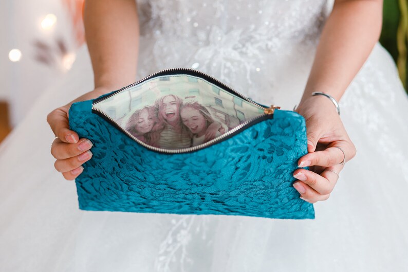 Personalized Wedding Purse, Custom Photo Clutch, Simple Photo Purse ...