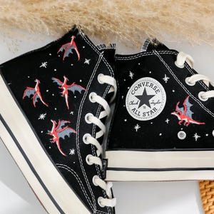 Embroidered Converse High Tops Chuck Taylor, Dragon Embroidered ...