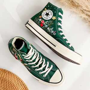 Embroidered Converse Chuck Taylor All Star 1970s, Moon and Flower ...