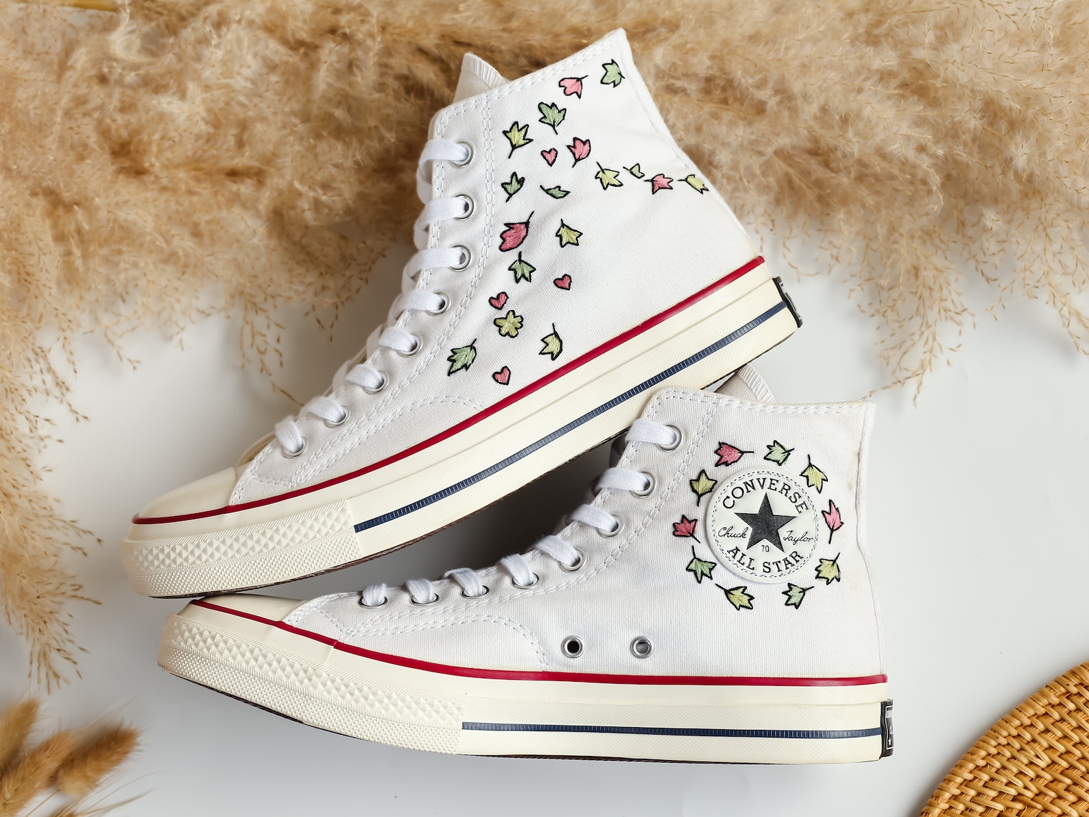Custom Converse Embroidered Heartstopper Leaves, Bookish Inspired ...