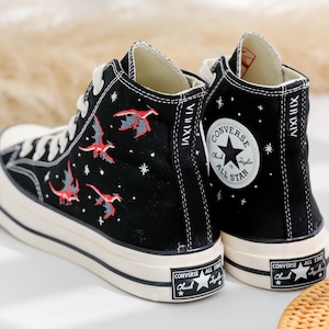 Embroidered Converse High Tops Chuck Taylor, Dragon Embroidered ...