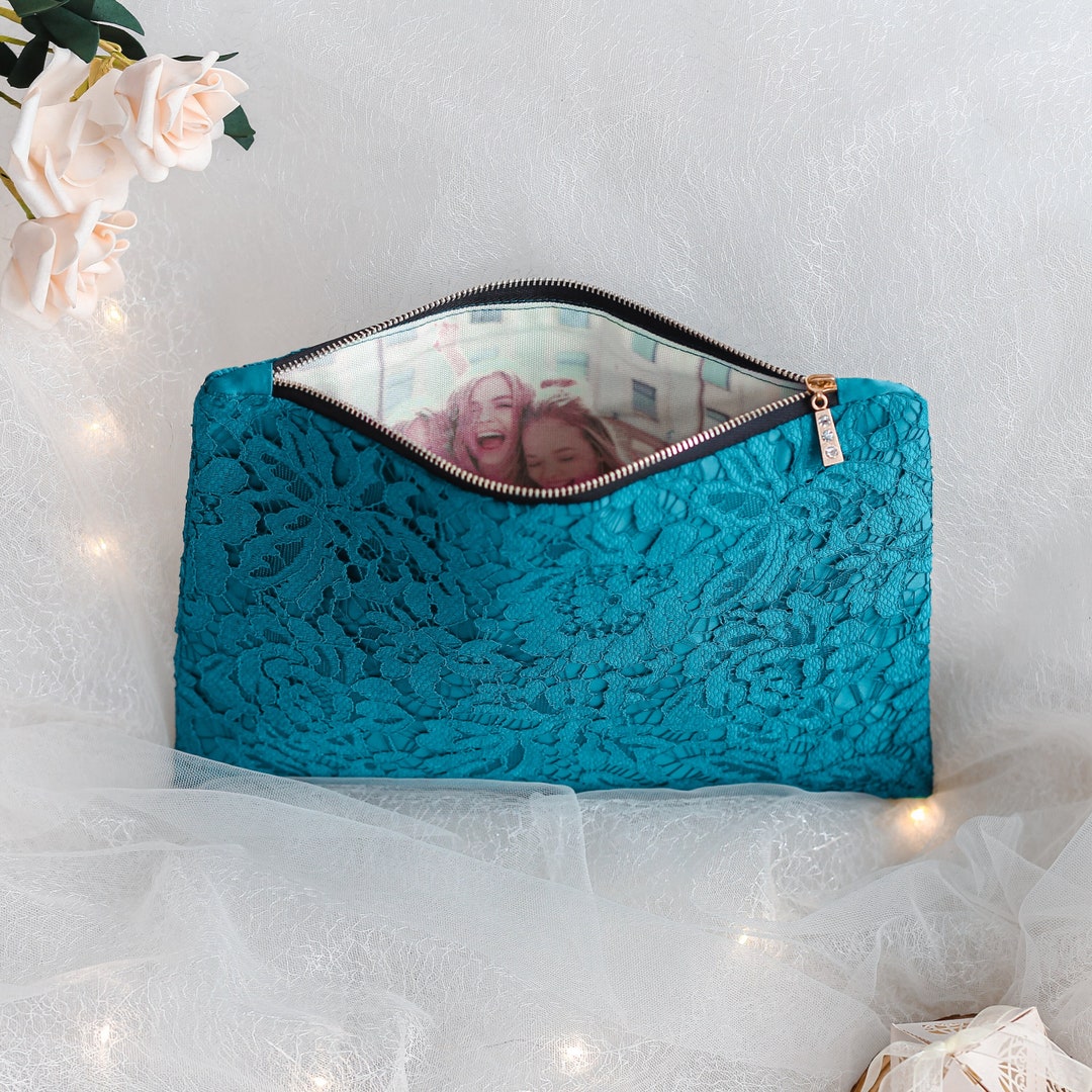 Personalized Wedding Purse, Custom Photo Clutch, Simple Photo Purse ...