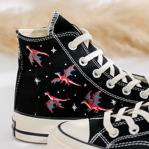 Embroidered Converse High Tops Chuck Taylor, Dragon Embroidered ...
