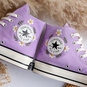 Custom Converse Chuck Taylor Daisy Flower Embroidered Converse Shoes ...