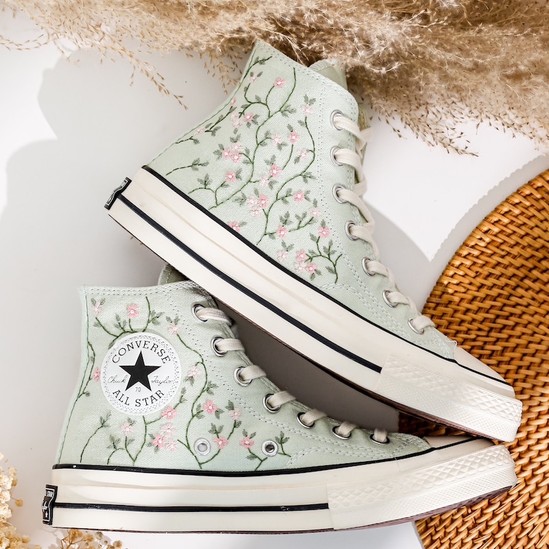 Floral Converse - Etsy