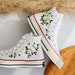 Custom Embroidered Wedding Converse, Hydrangea Flower Embroidered ...