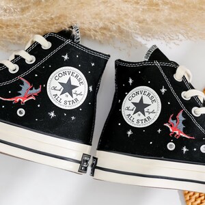 Embroidered Converse High Tops Chuck Taylor, Dragon Embroidered ...