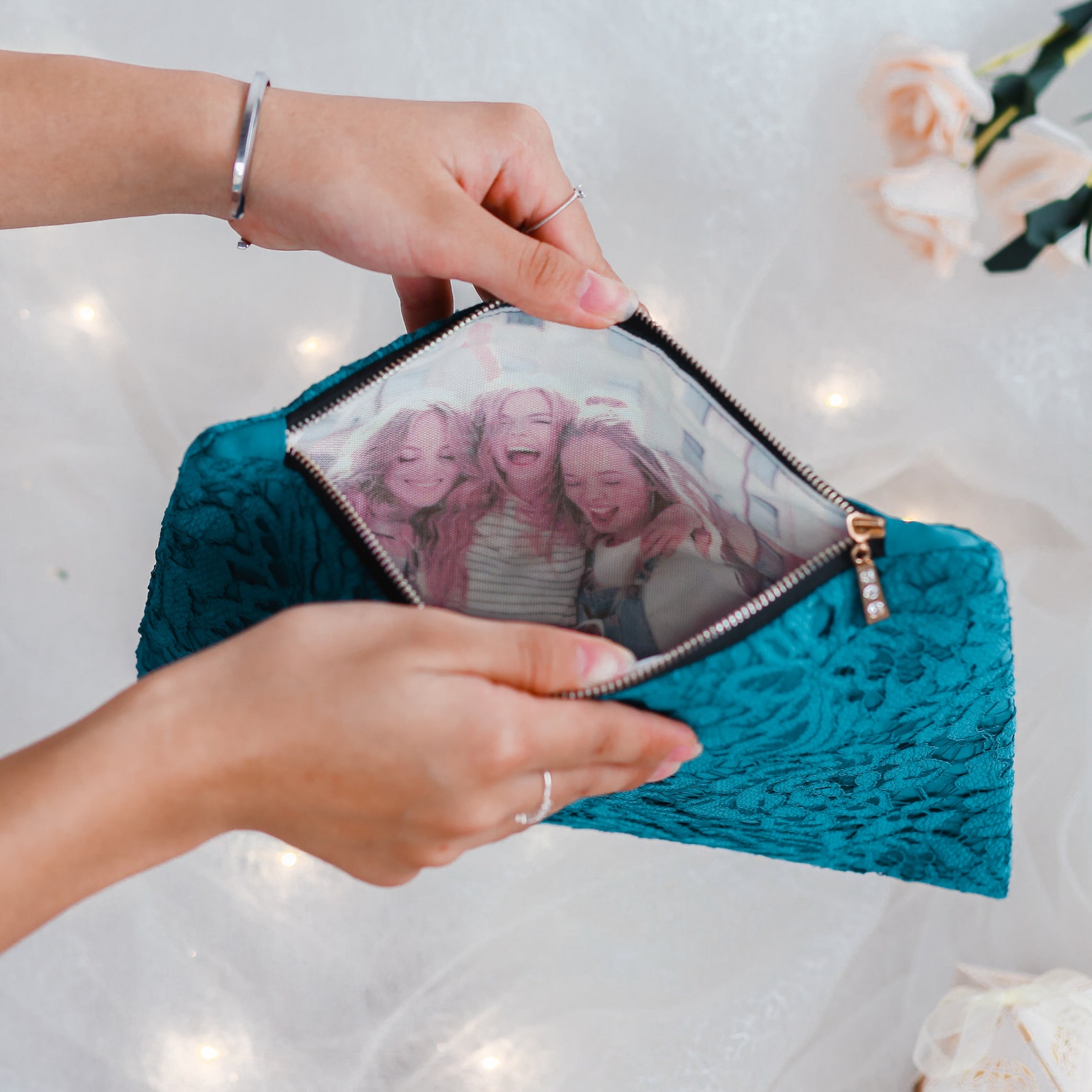 Personalized Wedding Purse, Custom Photo Clutch, Simple Photo Purse ...