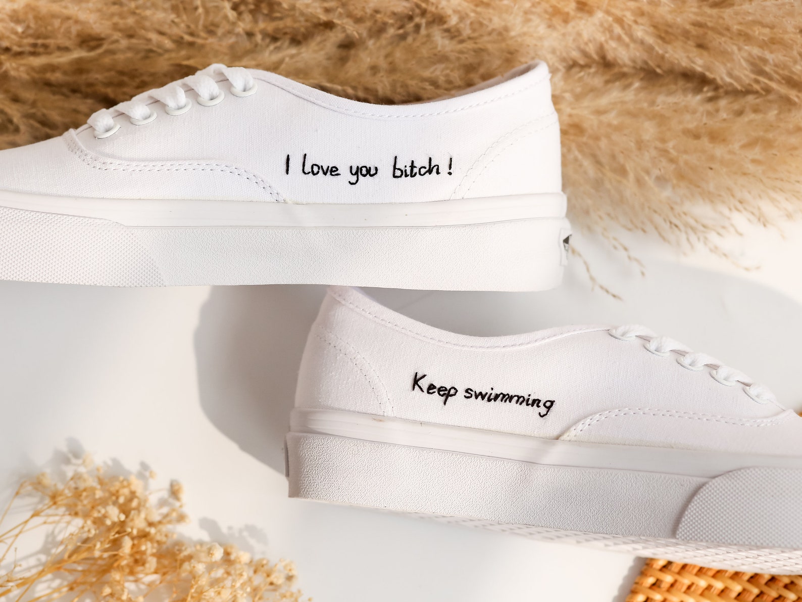 Custom Embroidered Vans, Shark Embroidered Shoes Custom, Custom Vans ...