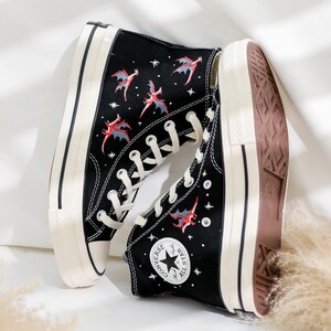 Embroidered Converse High Tops Chuck Taylor, Dragon Embroidered ...