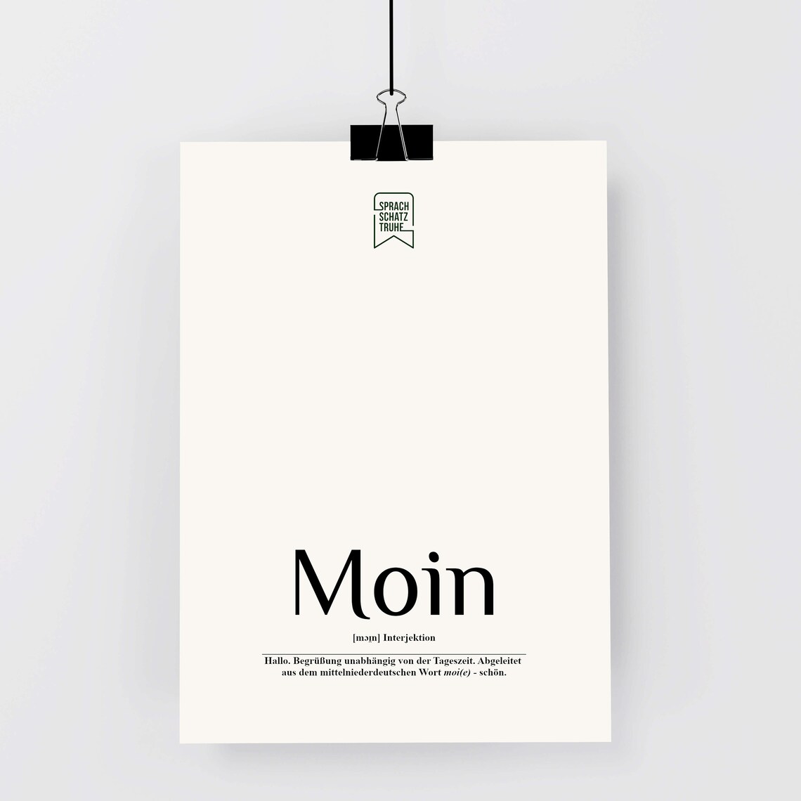 Poster Definition Moin minimalistisch - Etsy.de