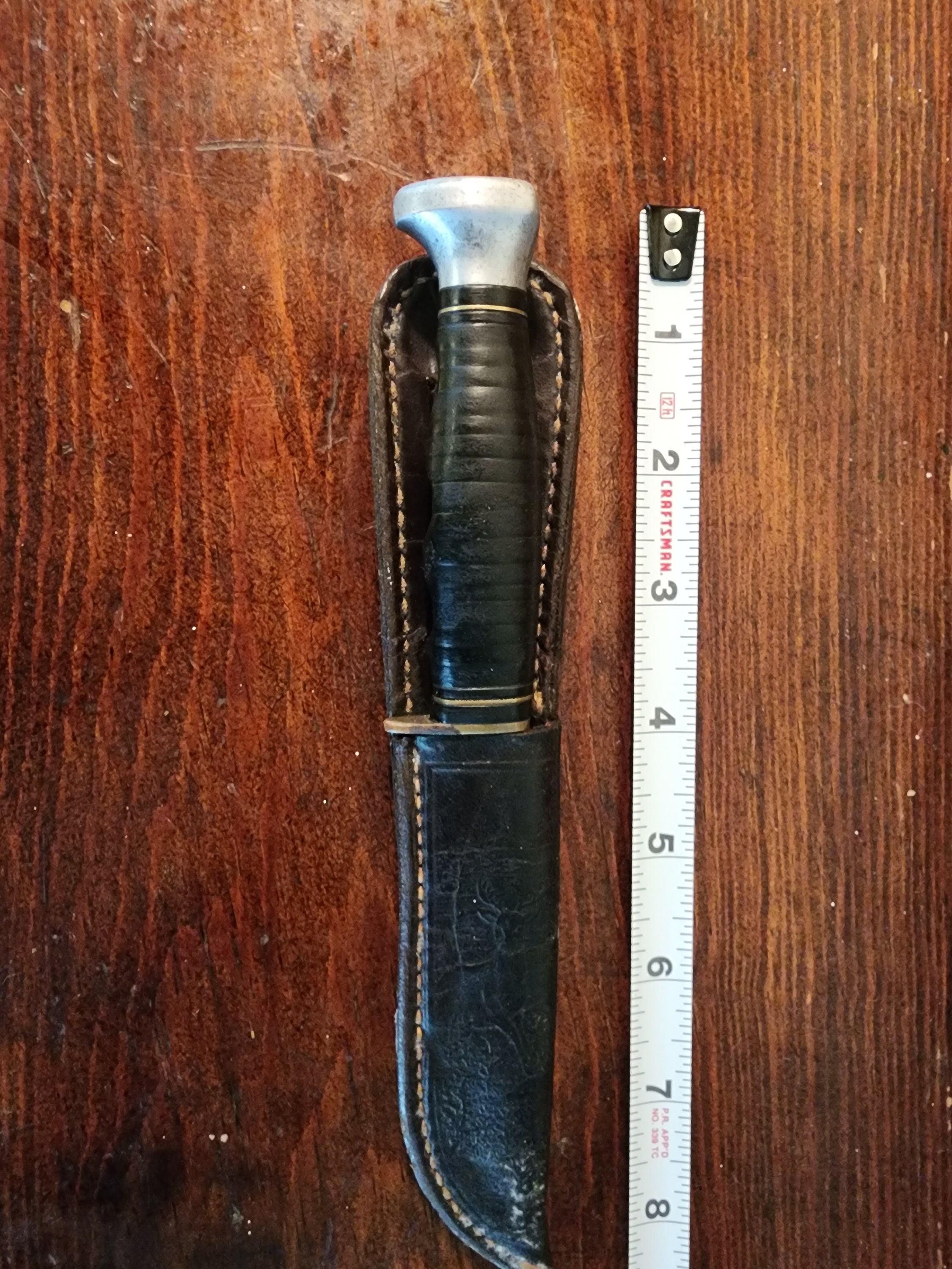 Vintage Kabar Knife Stacked Leather Handle Full Tang - Etsy