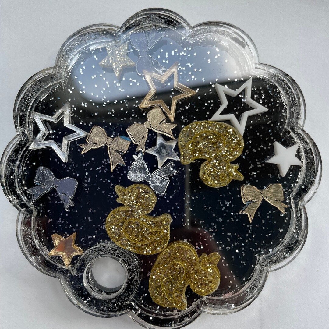 Cheer Shaker Lid Topper With Gold Ducks, Stars and Bows. - Etsy