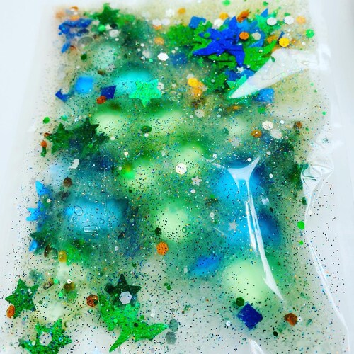 Sensory Pouches Sensory Sensory Toy Calming Panel Space - Etsy