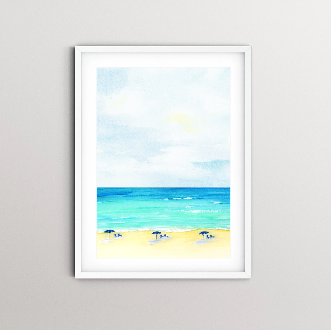 30A Florida Watercolor Art Print From an Original, Hand-painted ...