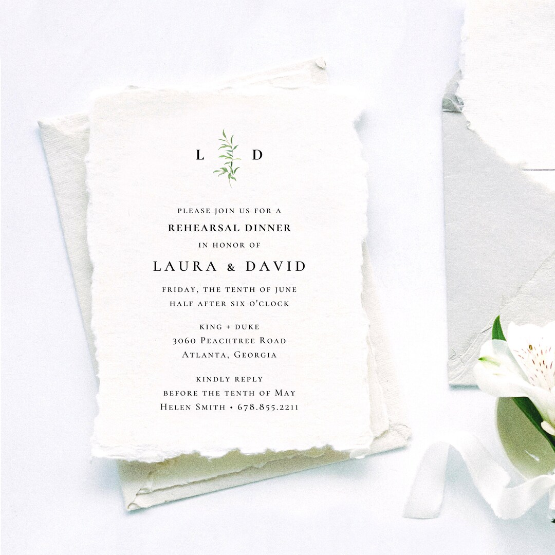 Printed Invitations Handmade Deckle Edge Paper | Hand-painted Artwork ...