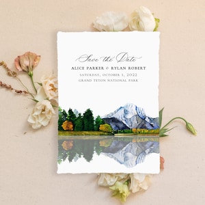 Grand Teton National Park Wedding Invitations Featuring an Original ...