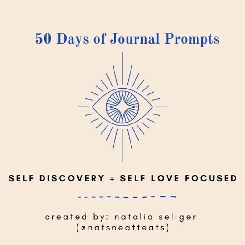 50 DAYS of Journal Prompts for Self Discovery + Self Love - Etsy