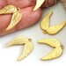 Gold Wing Charms, 22k Gold Plated, Angel Wing Charms, Gold Wing ...