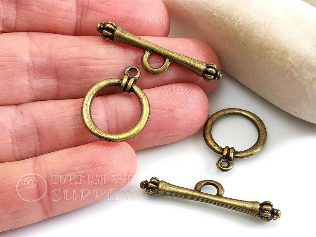 Large Toggle Clasps, Large Bronze Clasp, T Bar Clasp, Bronze Toggle ...