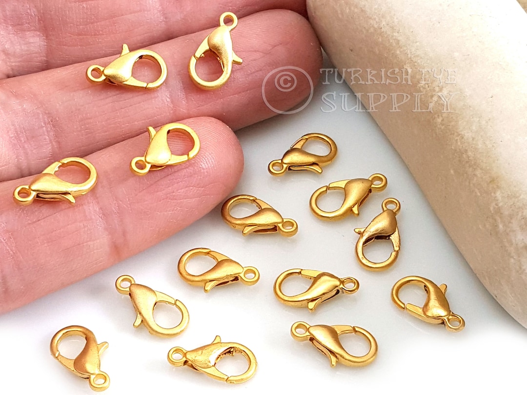 Gold Parrot Clasp, Gold Lobster Clasp, 12x7mm, 22k Gold Plated Clasp ...