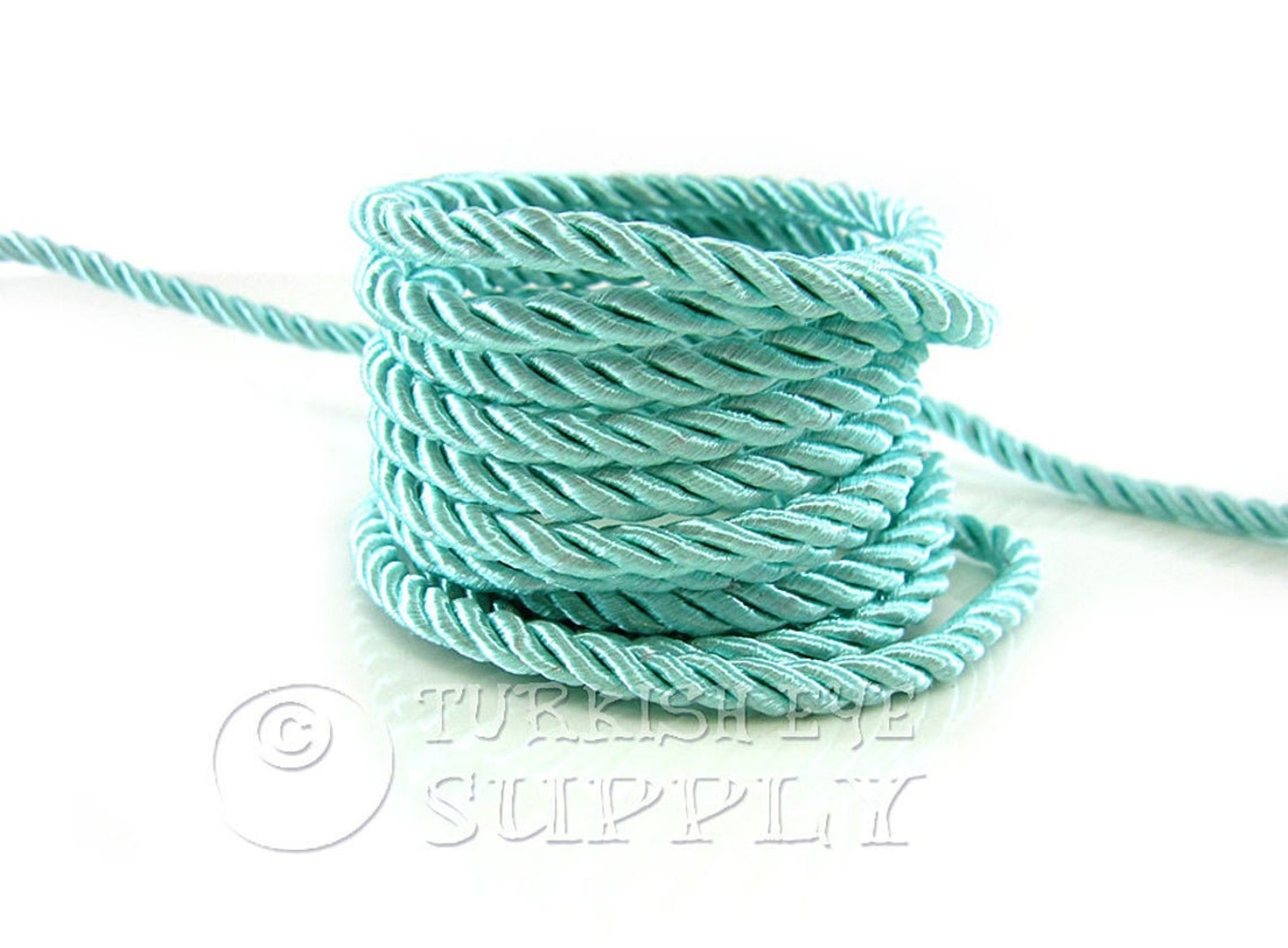 Silk Braid Cord Mint Green Cord Twisted Silk Rope 5mm Cord | Etsy