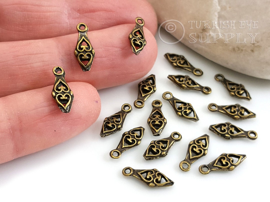 Bronze Spike Charms, Tribal Spike Charms, 20 Pc - Etsy