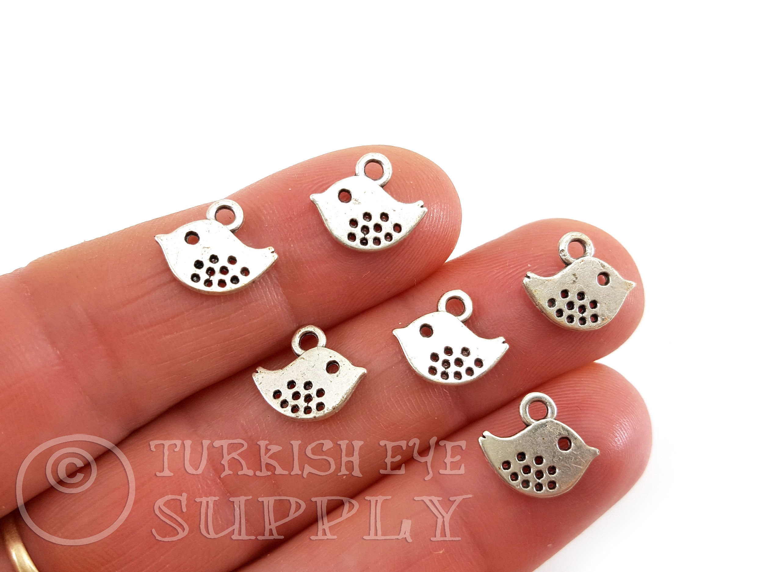 Tiny Bird Charms Silver Bird Charms Mini Bird Charms Bird - Etsy