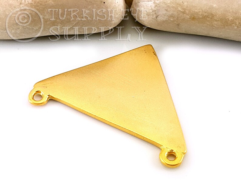 Large Gold Triangle Pendant, Minimalist Geometric Pendant, Triangle ...