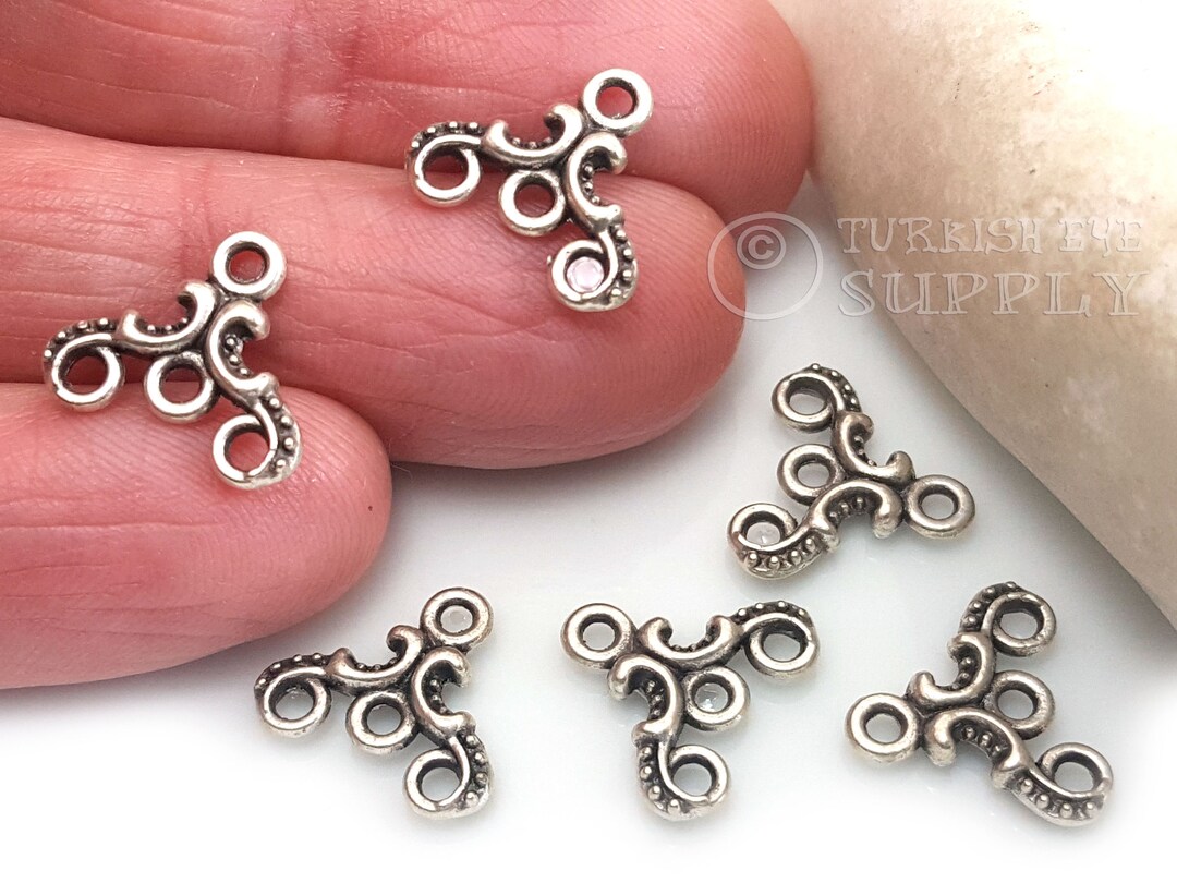Silver Multi Loop Connectors Silver Earring Connectors Multi - Etsy UK