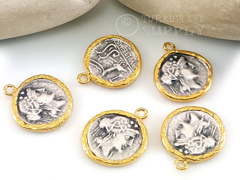 Ancient Greek Coin Greek Goddess Artemis Coin Charm Silver - Etsy