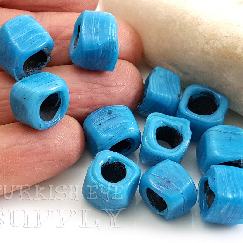 Greek Blue Cube Necklace - Etsy UK