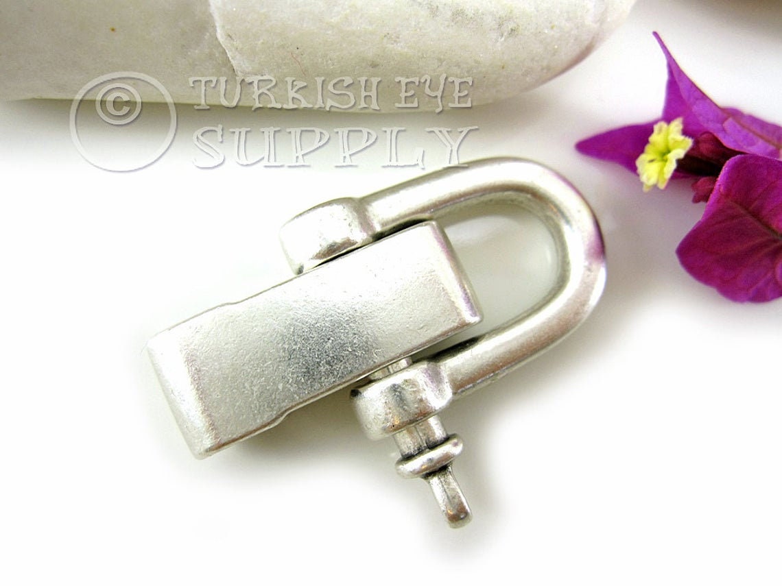 Silver Adjustable U Lock Clasp Bracelet Clasp Rope Cord - Etsy UK