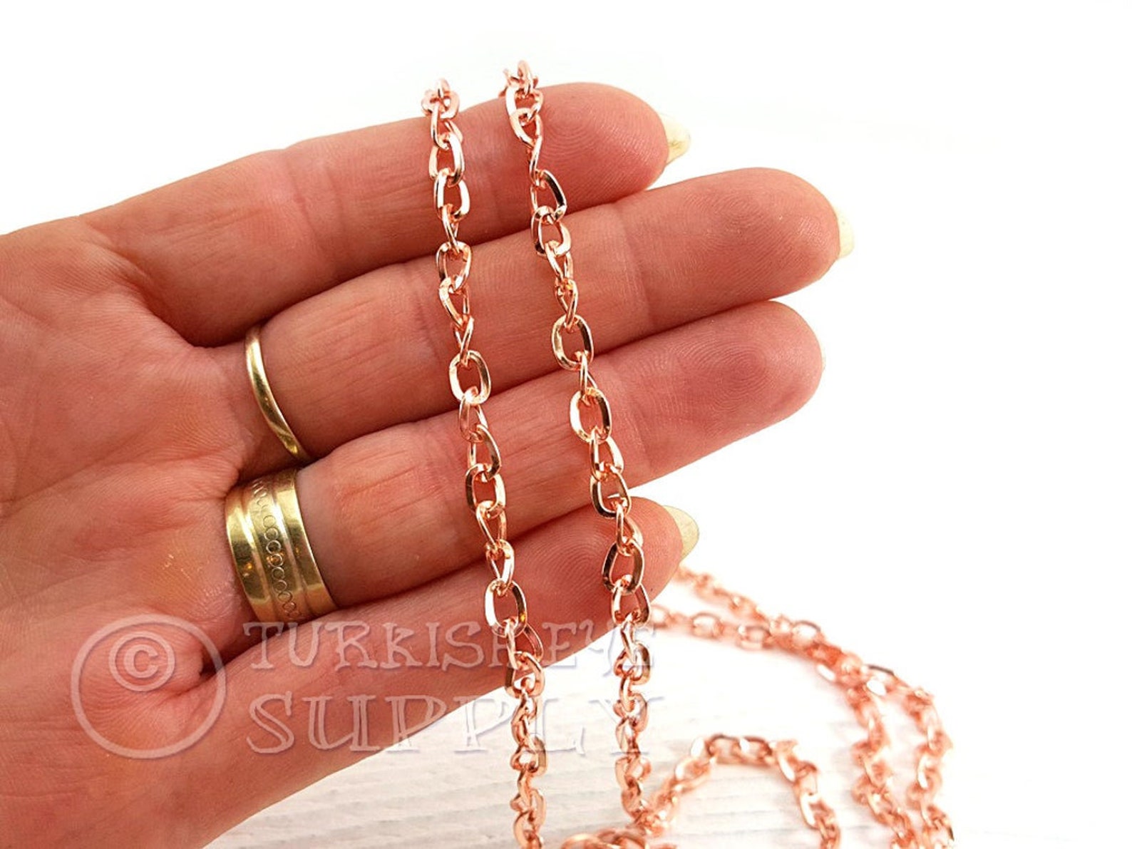 5x6mm Oval Twisted Link Chain Flat Oval Link Chain 1 Meter - Etsy UK