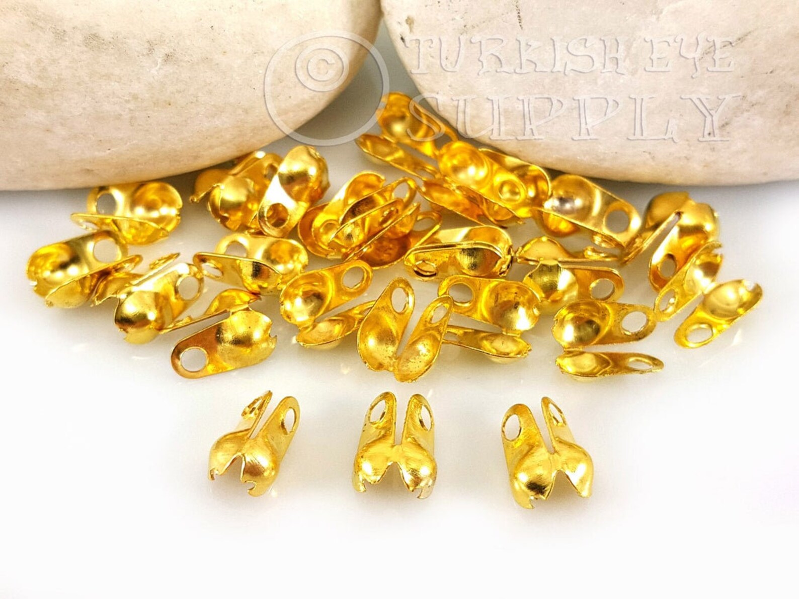 Gold Ball Chain Clasps, Ball Chain Connectors, Ball Chain Crimp Clasp ...