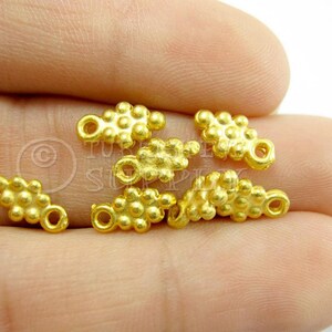 Tiny Gold Grape Charms, Mini Gold Drop Charms, Gold Findings, Bracelet ...